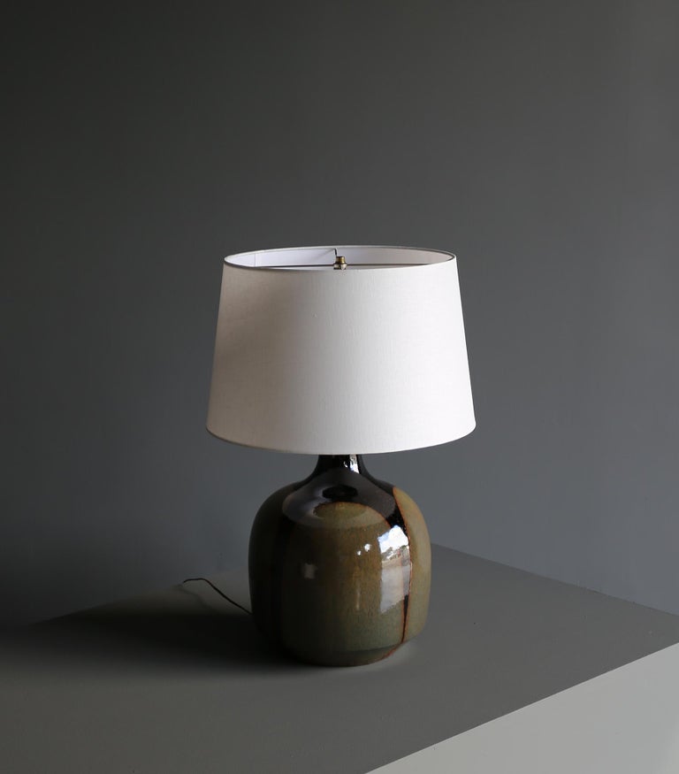 David Cressey "Flame Glaze" Ceramic Lamp, circa 1970 For Sale at 1stDibs