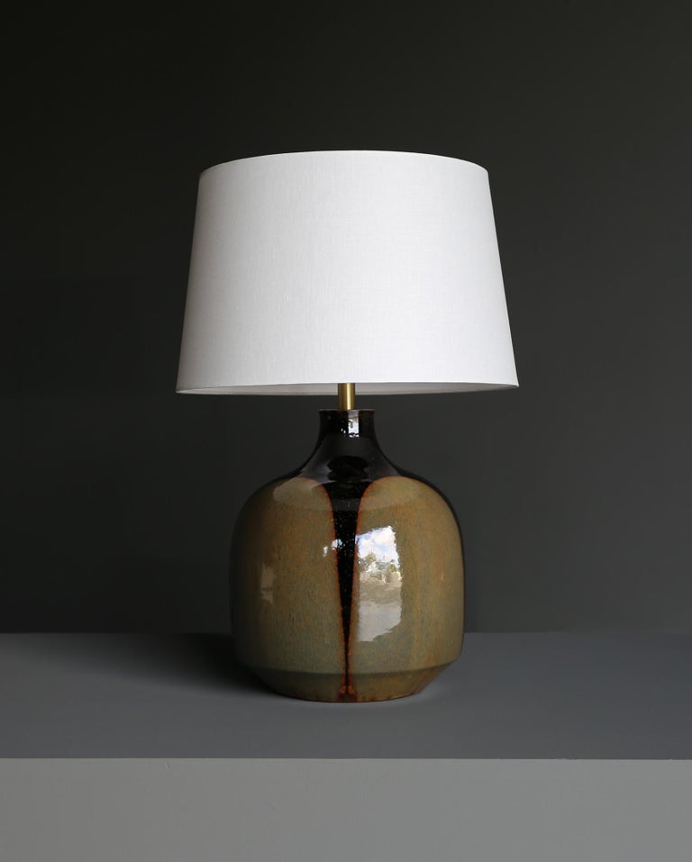 David Cressey "Flame Glaze" Ceramic Lamp, circa 1970 For Sale at 1stDibs