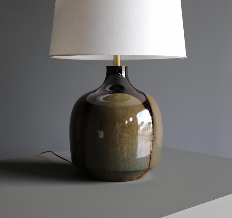 David Cressey "Flame Glaze" Ceramic Lamp, circa 1970 For Sale at 1stDibs