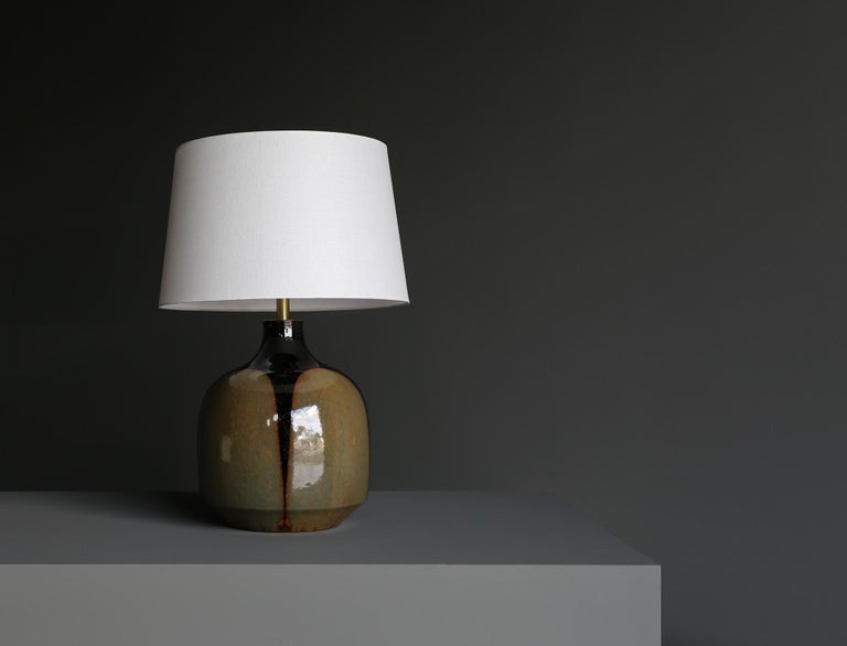 David Cressey "Flame Glaze" Ceramic Lamp, circa 1970 For Sale at 1stDibs