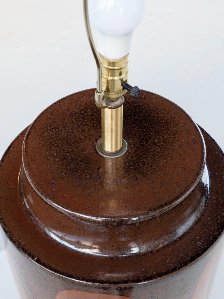 David Cressey for Architectural Pottery "Flame Glaze" Table Lamp, 1970s ...