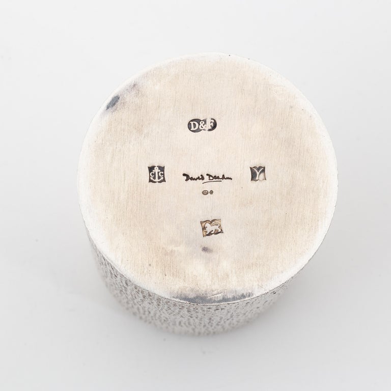 David Deakin Silver and Malachite Box for Deakin and Francis England ...