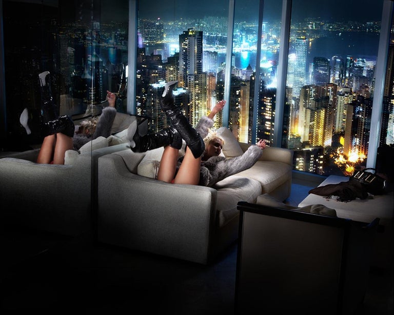 David Drebin - Falling Back, Lightbox (48 x 60") For Sale at 1stDibs
