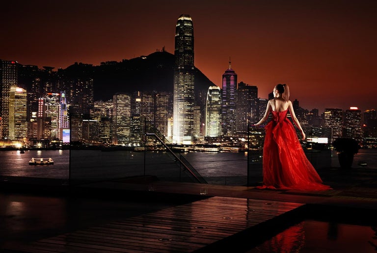 David Drebin - Girl In Hong Kong, Lightbox (48" x 72") For Sale at 1stDibs