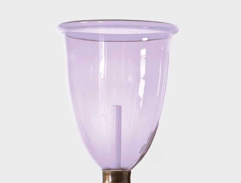David Duncan Studio Lilac Hurricane Sconces on Large Spiral Backplates ...