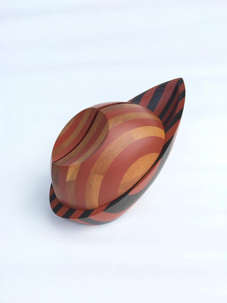 David E. Davis Organic Form Wooden Egg Sculpture For Sale at 1stDibs