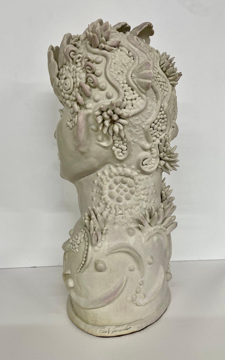 David Farnsworth Pottery Bust Polynesian Woman For Sale at 1stDibs