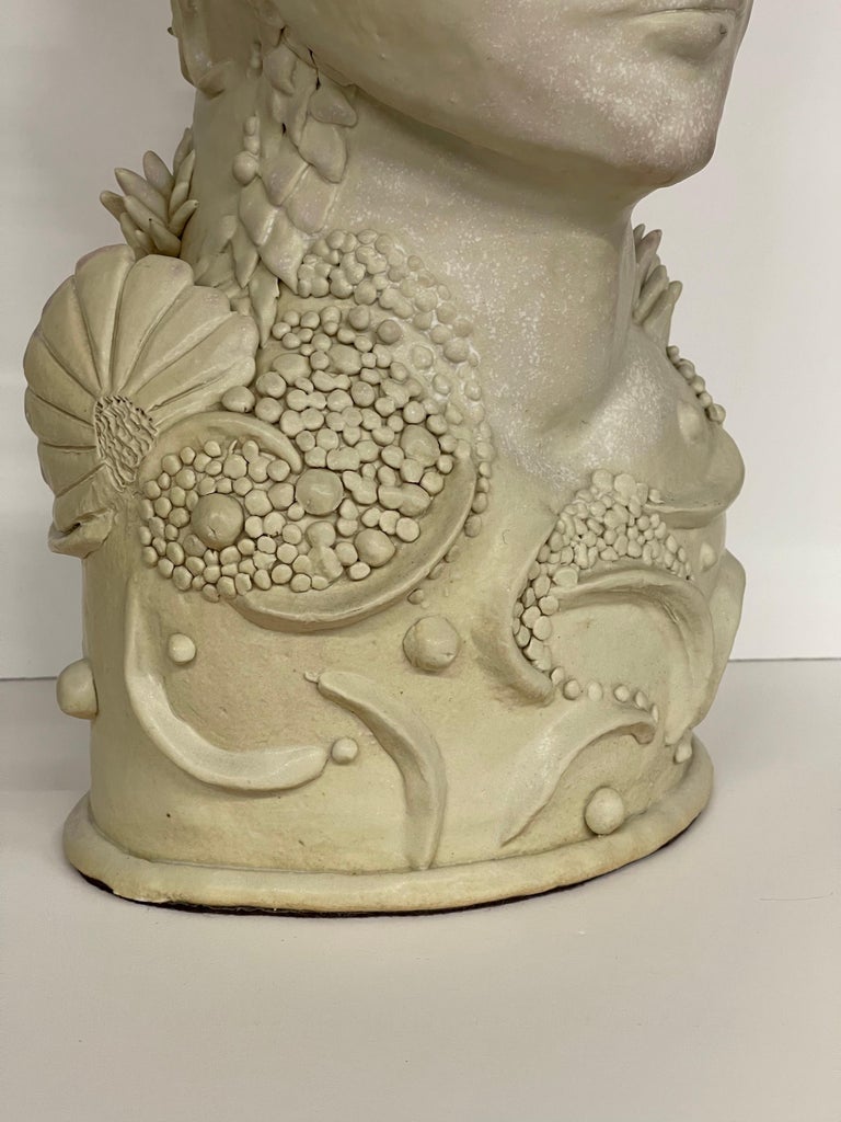 David Farnsworth Pottery Bust Polynesian Woman For Sale at 1stDibs