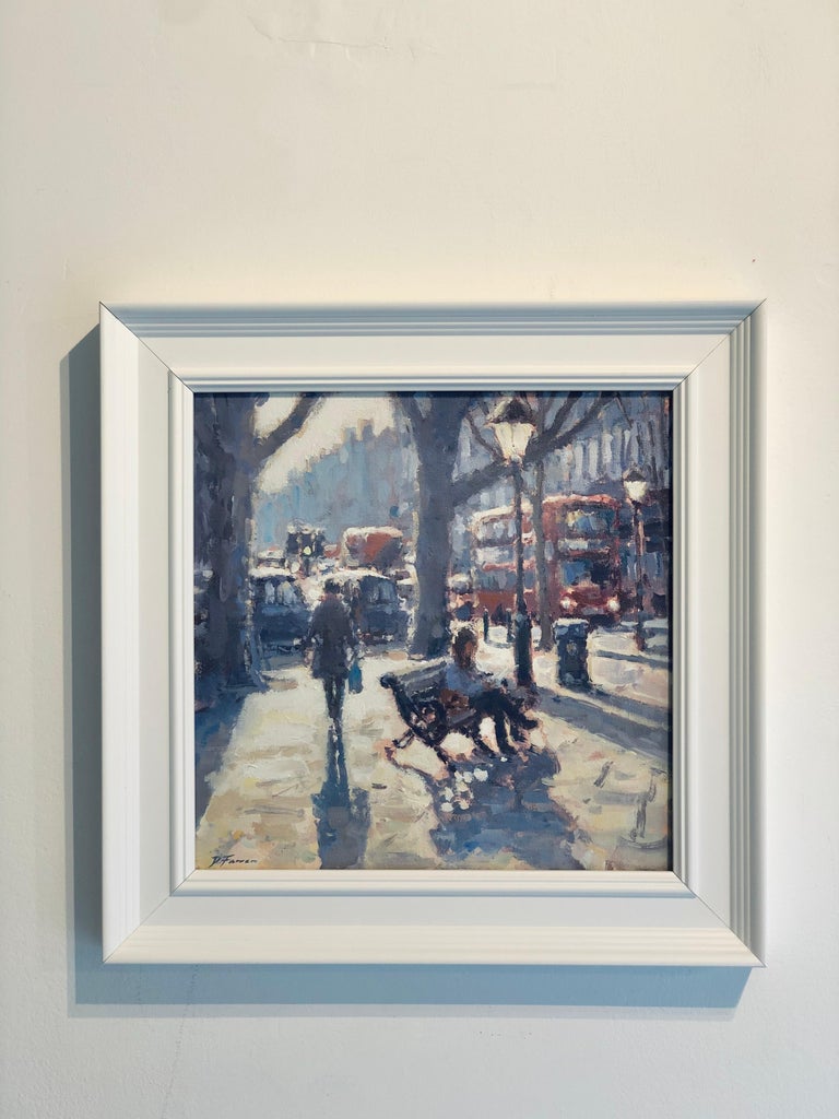 David Farren - A Lunchtime Read, Sloane Square - cityscape artwork ...