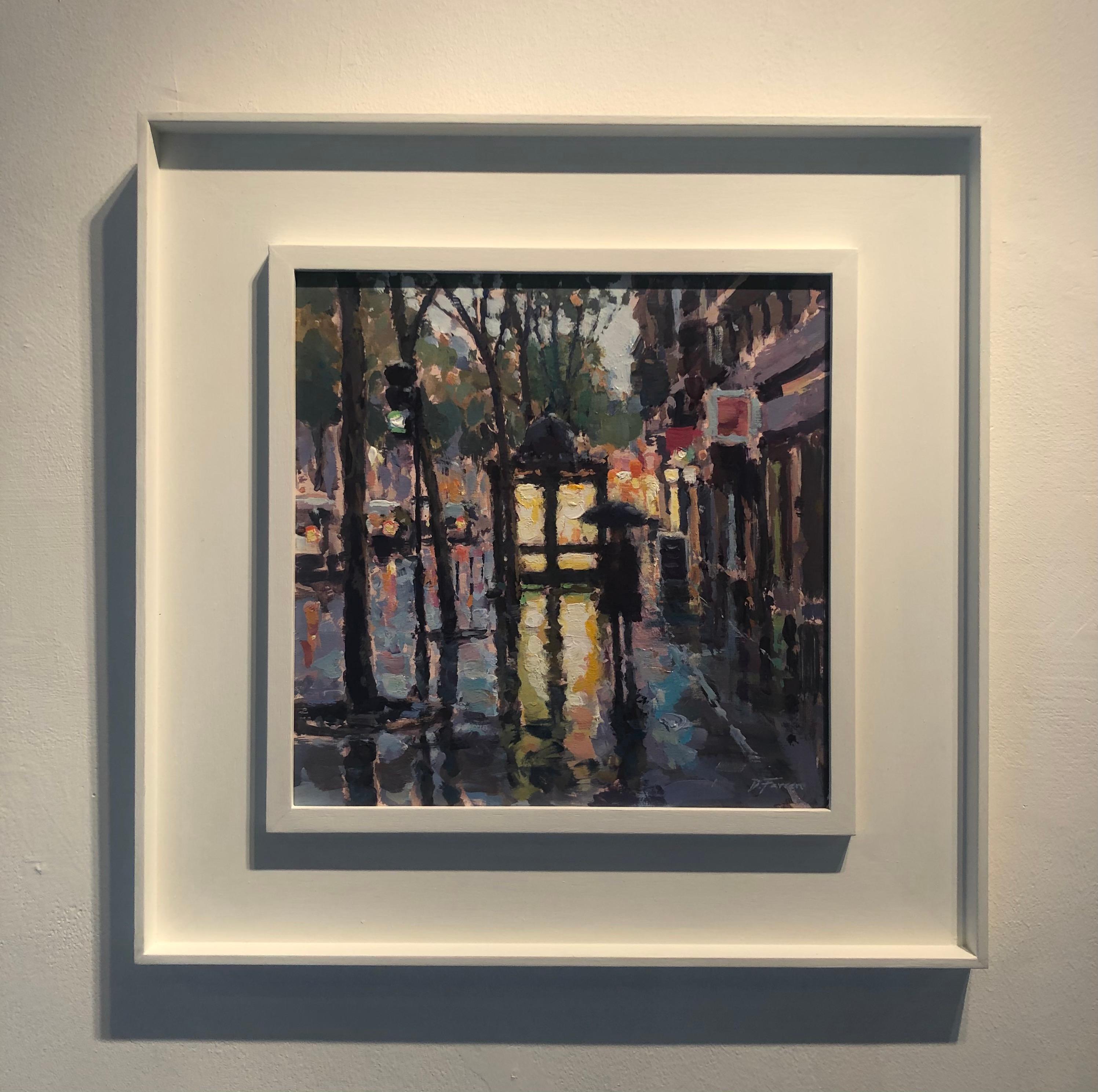 David Farren - News Stand Reflections Paris - Cityscape oil painting ...