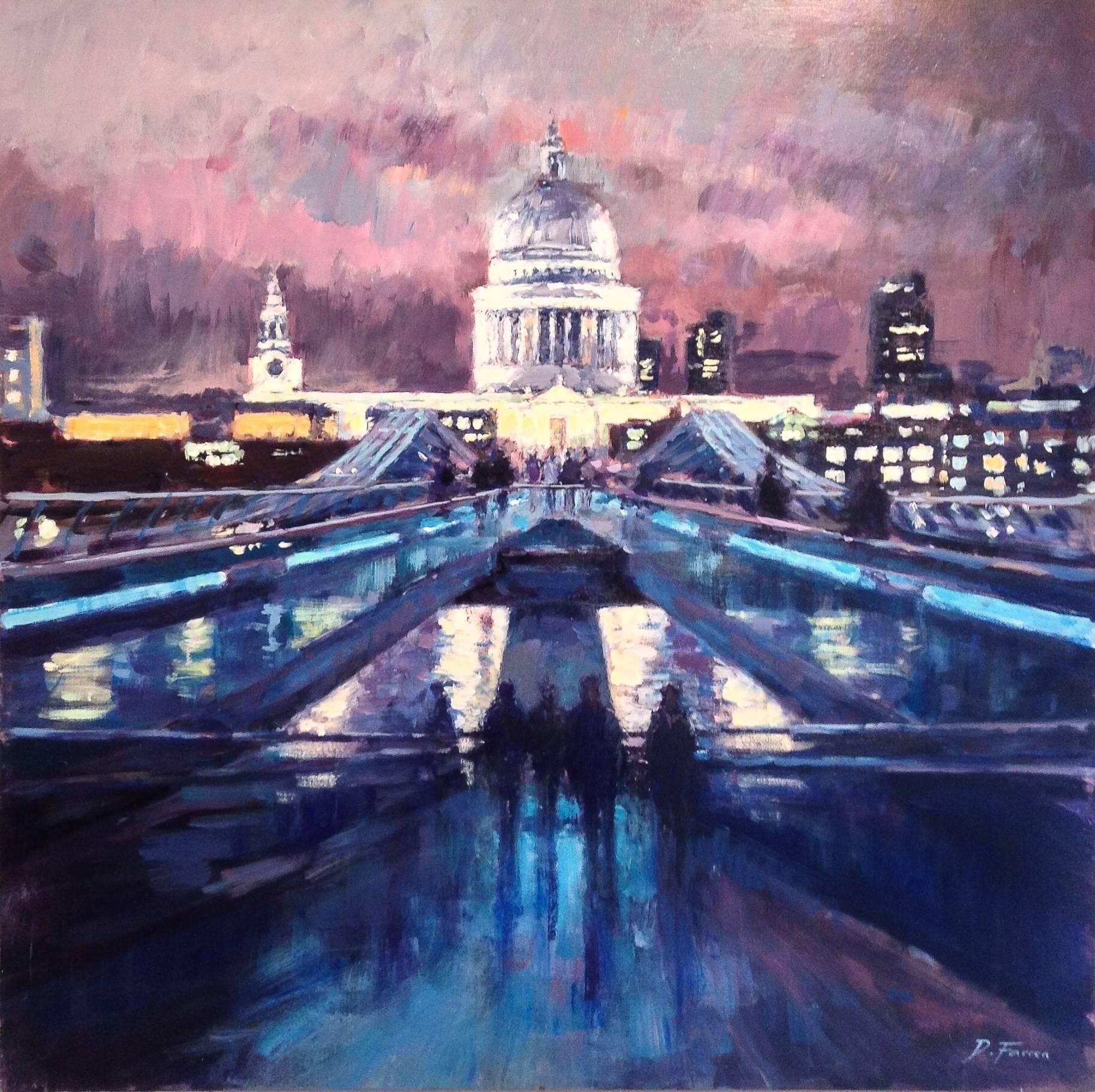 David Farren - Evening Reflections, Paris Paris original City landscape ...