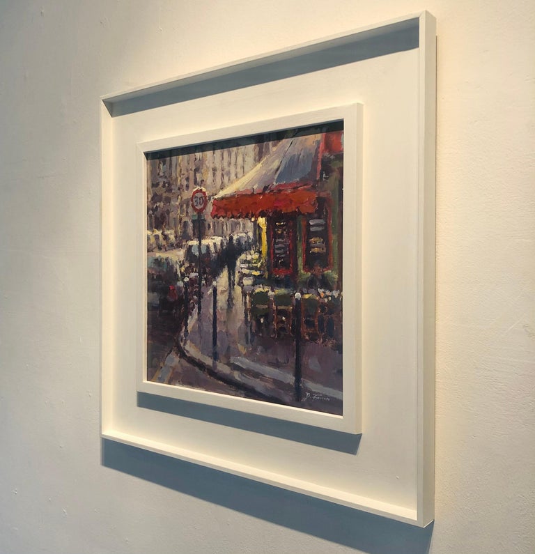 David Farren - Street Corner Cafe, Paris - City landscape oil painting ...