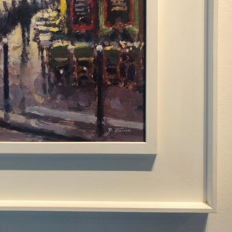 David Farren - Street Corner Cafe, Paris - City landscape oil painting ...