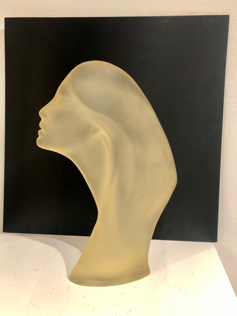 David Fisher 1962 Stargazer Mate Lucite Sculpture Bust Art Deco Woman ...