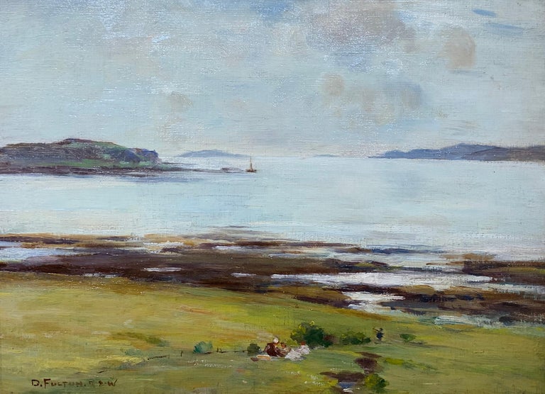 David Fulton - A Picnic by the River, Seascape and Landscape with ...