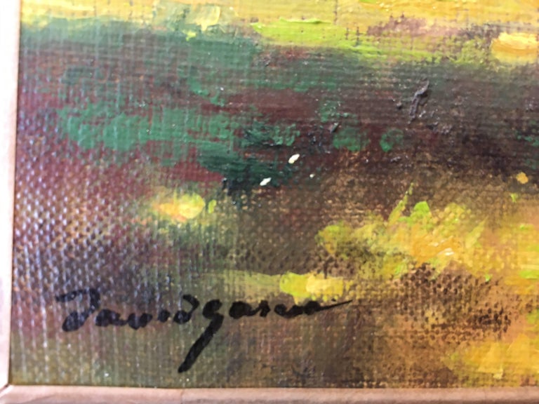 David Garcia - "The wheat bale", little oil on canvas post ...