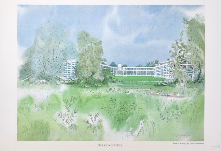 David Gentleman - Wolfson College, Oxford lithograph by David Gentleman ...