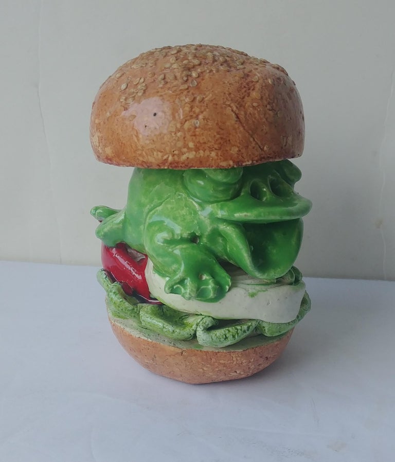 David Gilhooly, Frog Sandwich Sculpture, Pop Art, Signed, Dated at ...