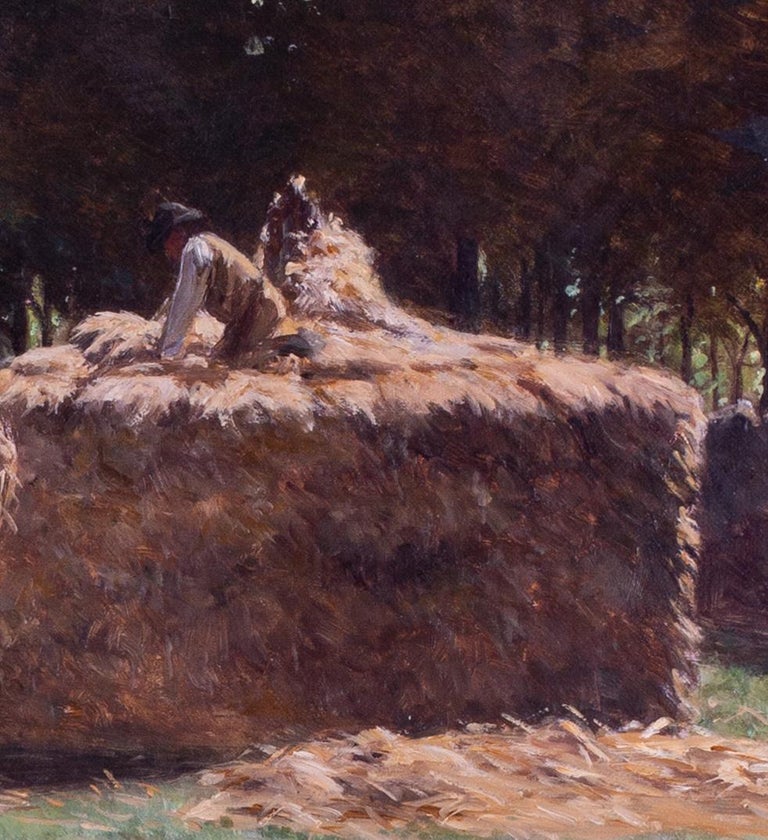 David Hamilton - British, 19th Century oil painting of harvest time in ...