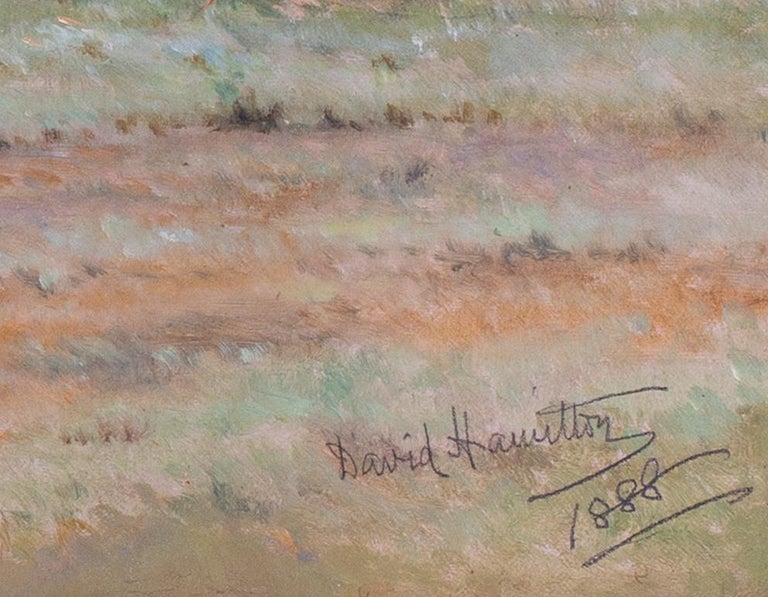 David Hamilton - British, 19th Century oil painting of harvest time in ...