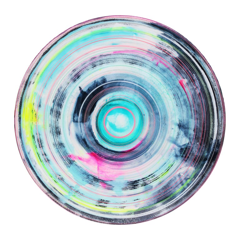 David Hardaker - "Space Cowboy II" Bright Teal, Neon Pink, and Dark ...