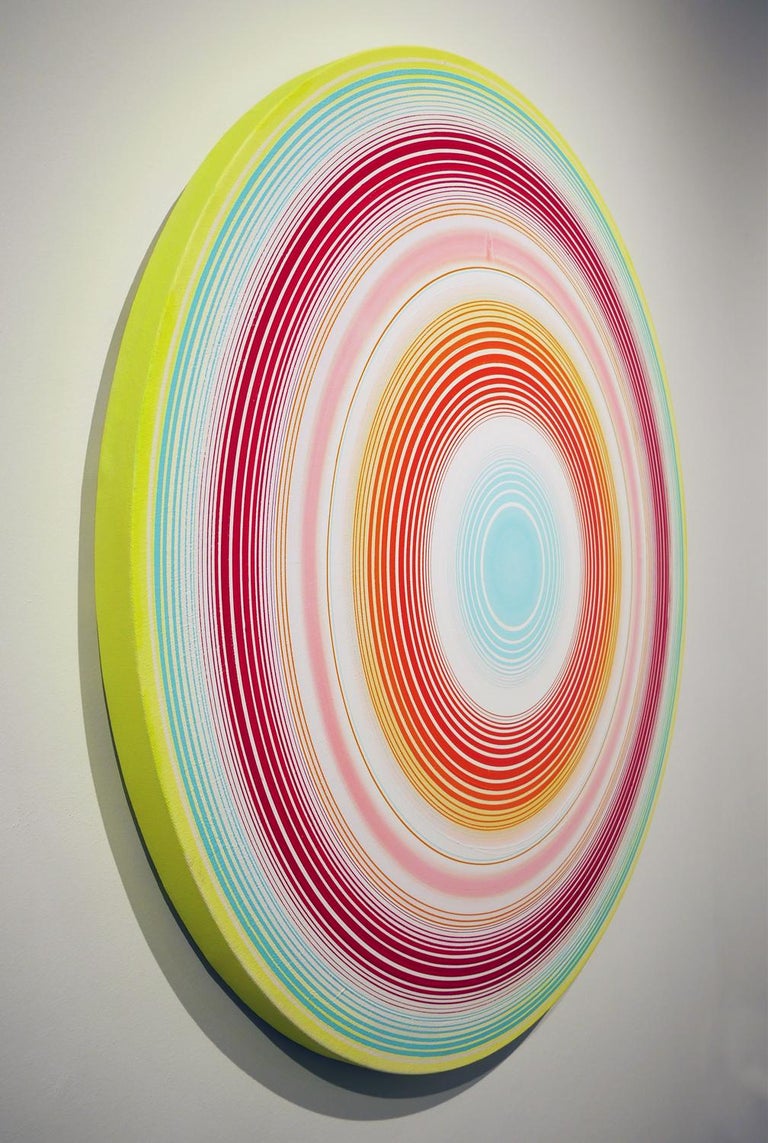 David Hardaker - "Bad Habit" Contemporary Colorful Concentric Circle ...