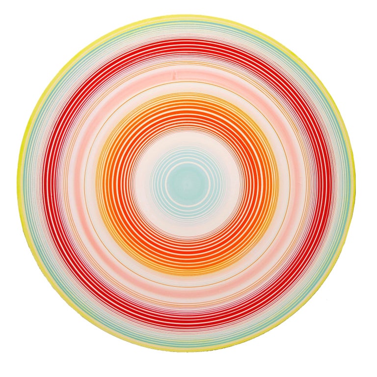 David Hardaker - "Bad Habit" Contemporary Colorful Concentric Circle ...
