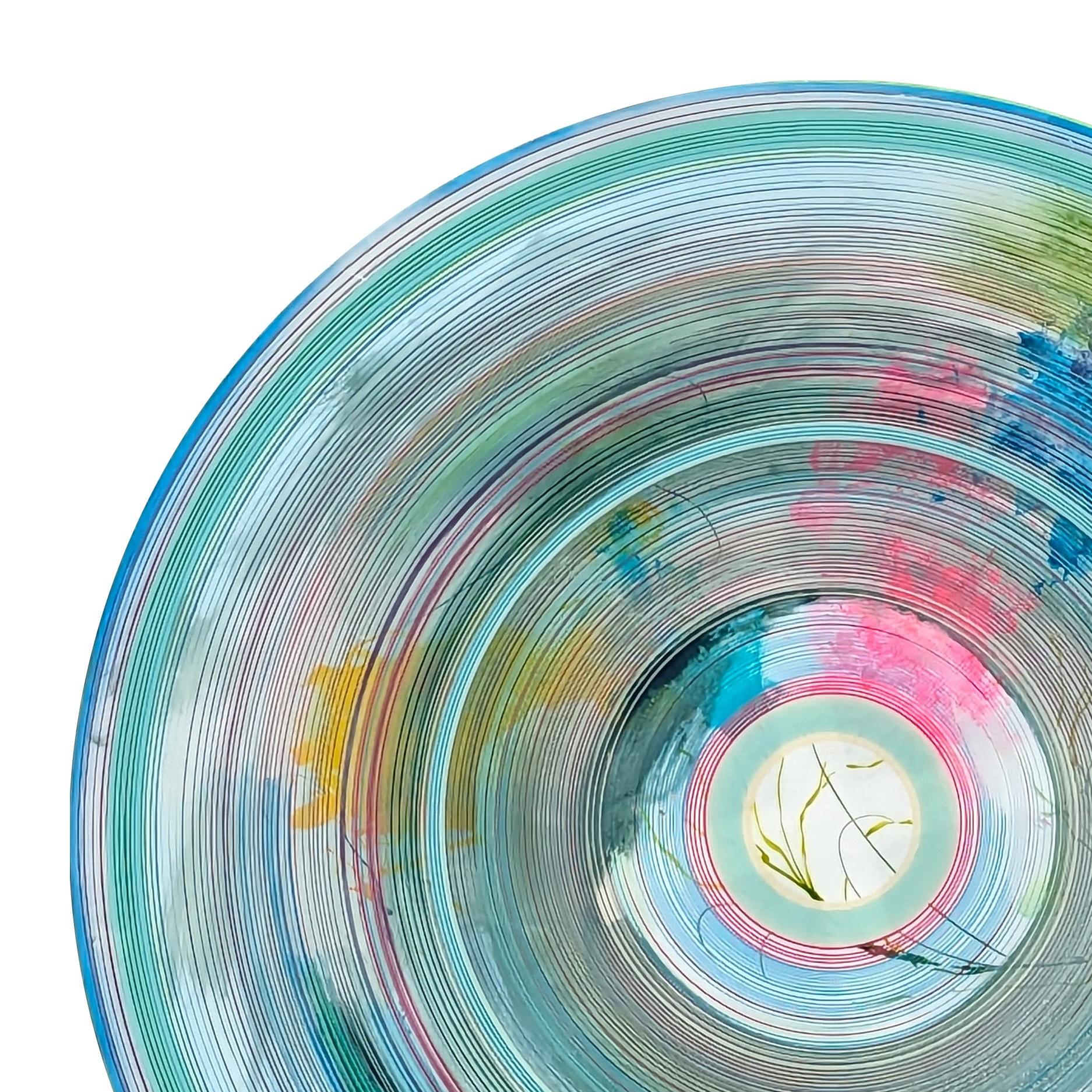 David Hardaker - “Buttercup” Contemporary Light Blue, Pink, and Green ...