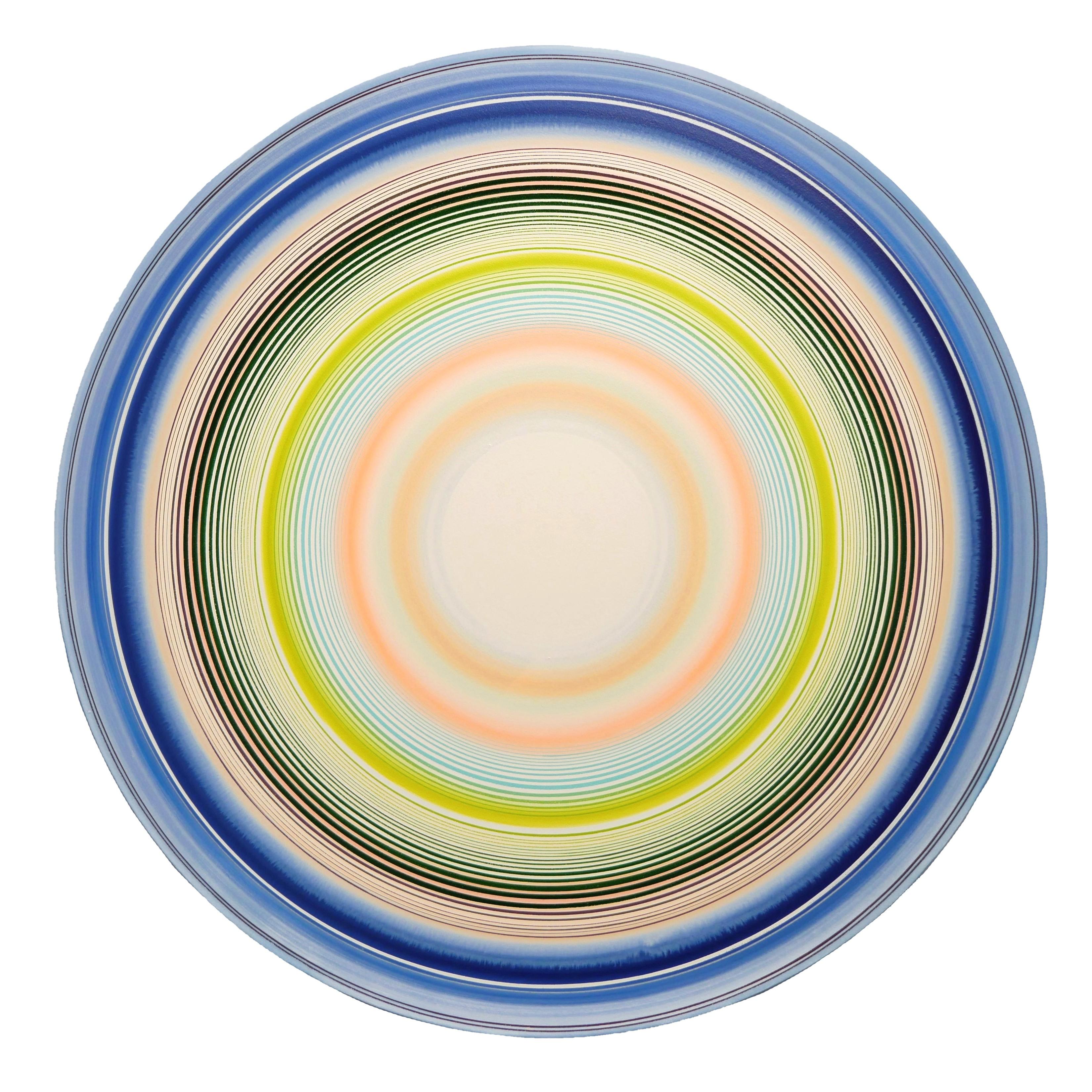 David Hardaker - "Follow" Contemporary Colorful Concentric Circle ...