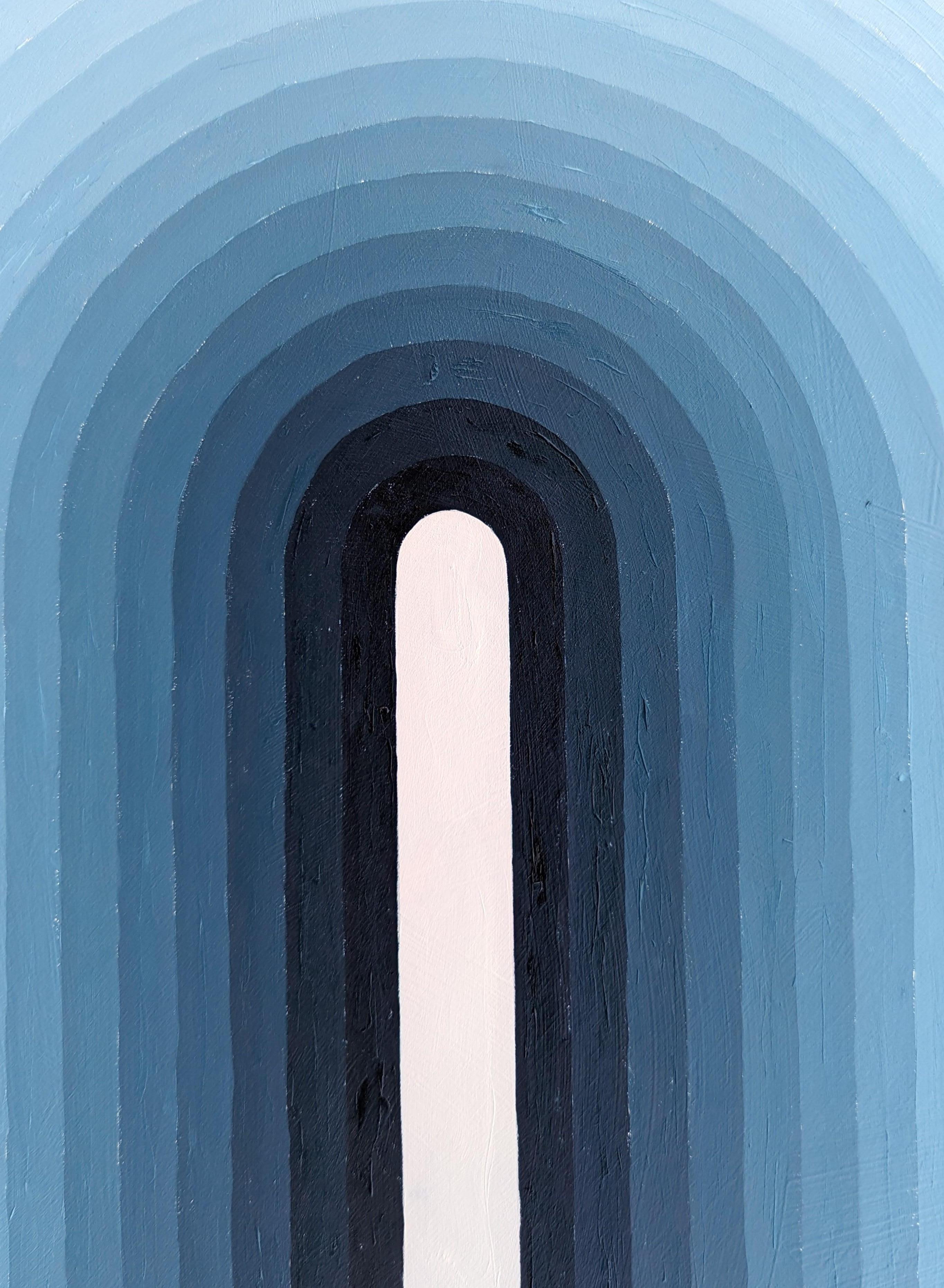David Hardaker - "Nozzle" Contemporary Abstract Blue and White ...