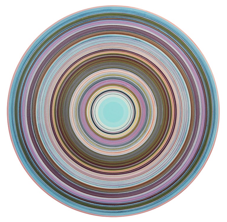 David Hardaker - "Pump It Up" Light Blue, Pink, and Purple Painting For ...