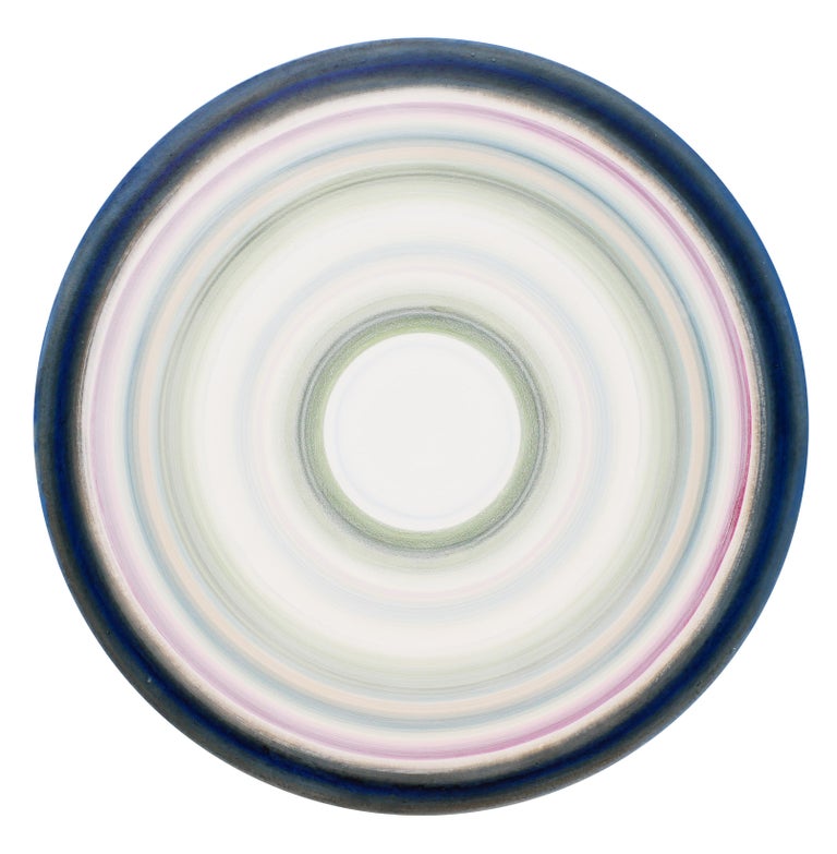 David Hardaker - "Sam" Contemporary Pink, Blue, and Green Concentric ...