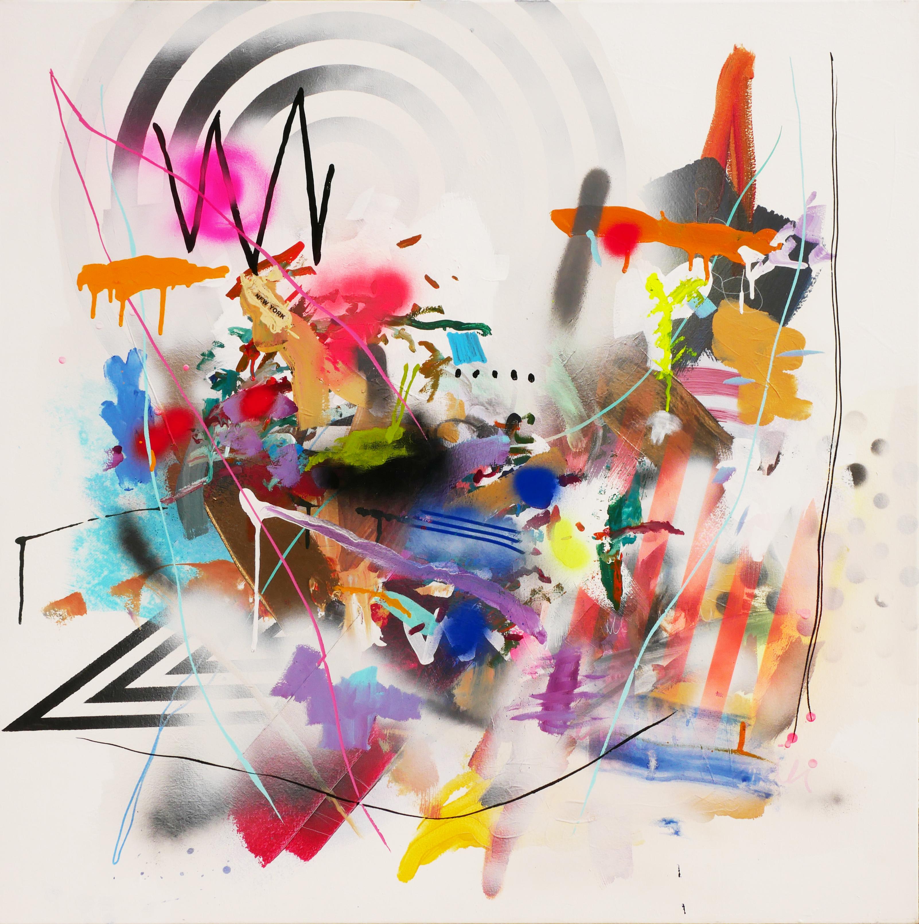 David Hardaker - "Untitled (After Mingus)" Colorful Abstract Mixed ...