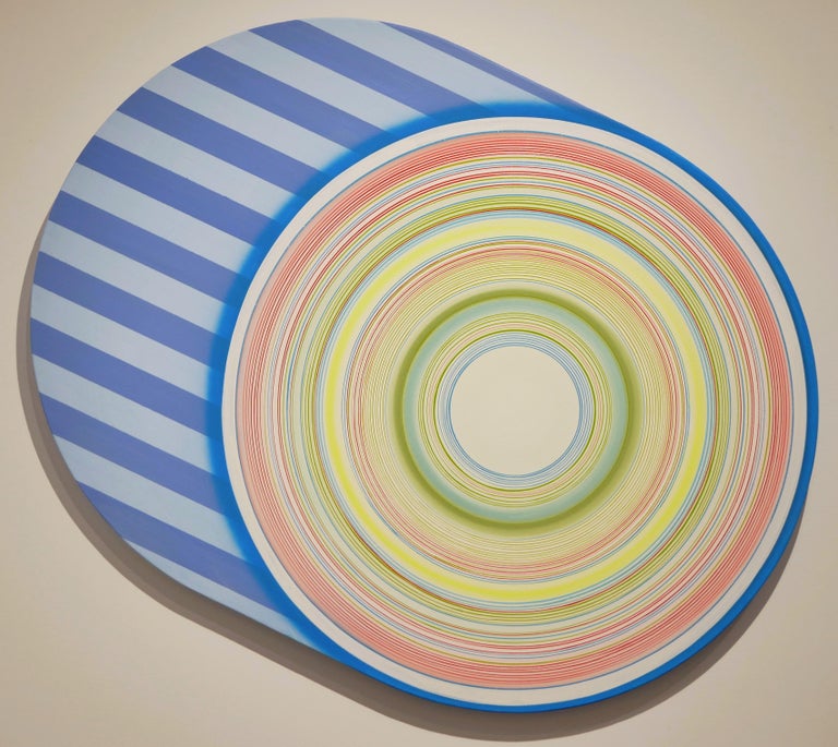 David Hardaker - "Walking in LA" Contemporary Colorful Concentric ...