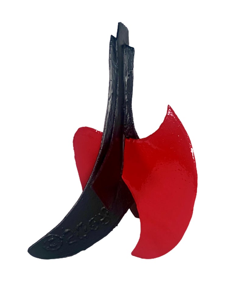 David Hayes - Polychrome Sculpture (Small) Black, Red For Sale at 1stDibs