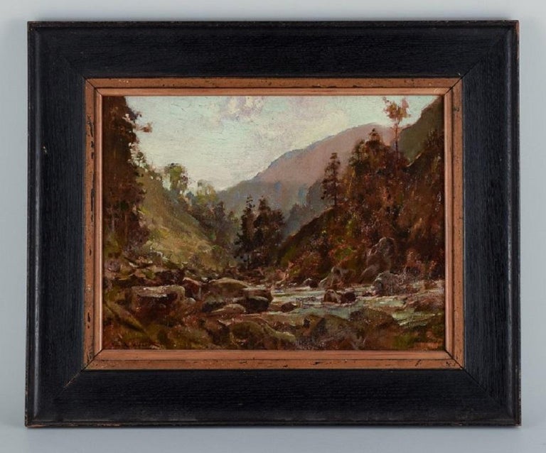 David Hewitt, Listed British Artist, Landscape, Oil on Board For Sale ...