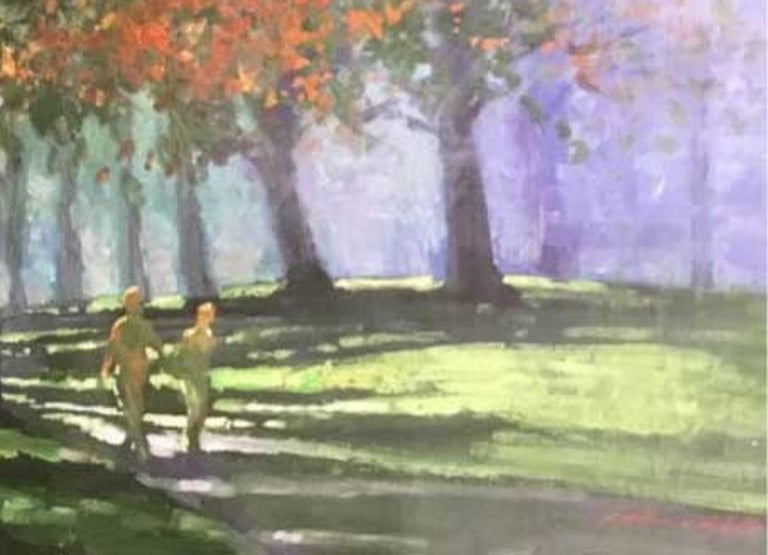 David Hinchcliffe - A Touch of Fall - Autumn in New York City: Oil ...
