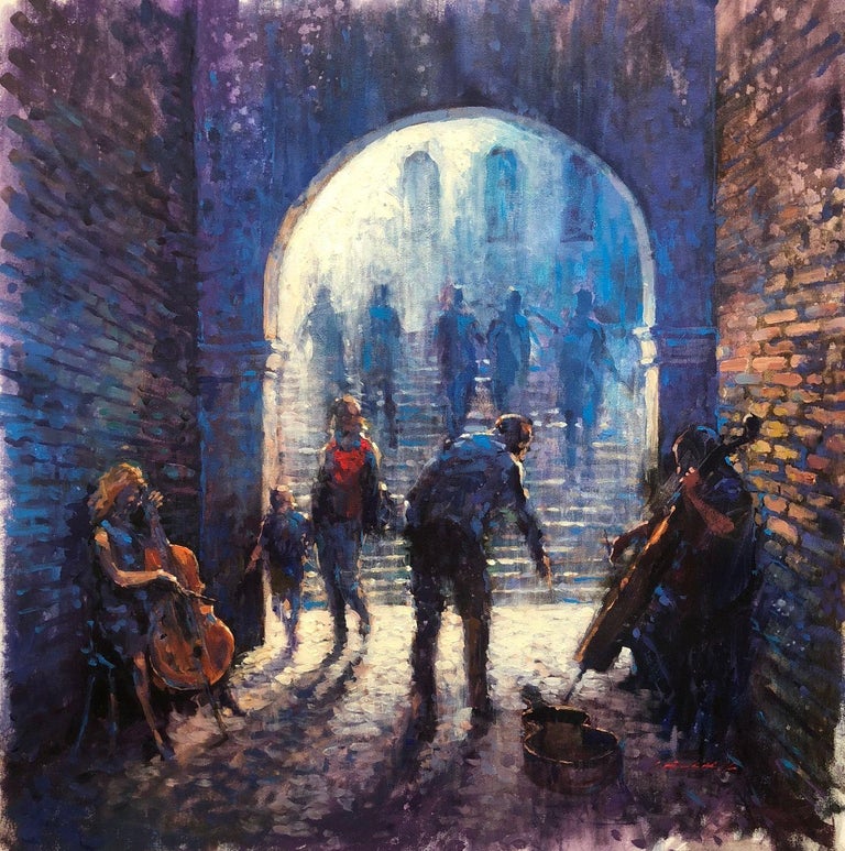 David Hinchliffe - The Buskers of Venice - Contemporary Impressionism ...