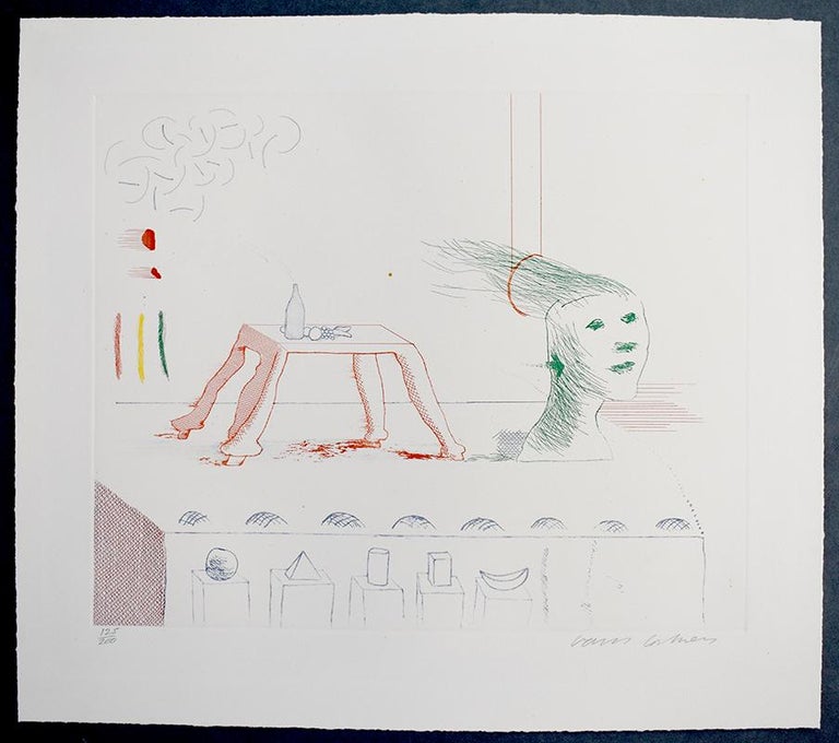 David Hockney - A Moving Still Life, from: The Blue Guitar - Etching ...