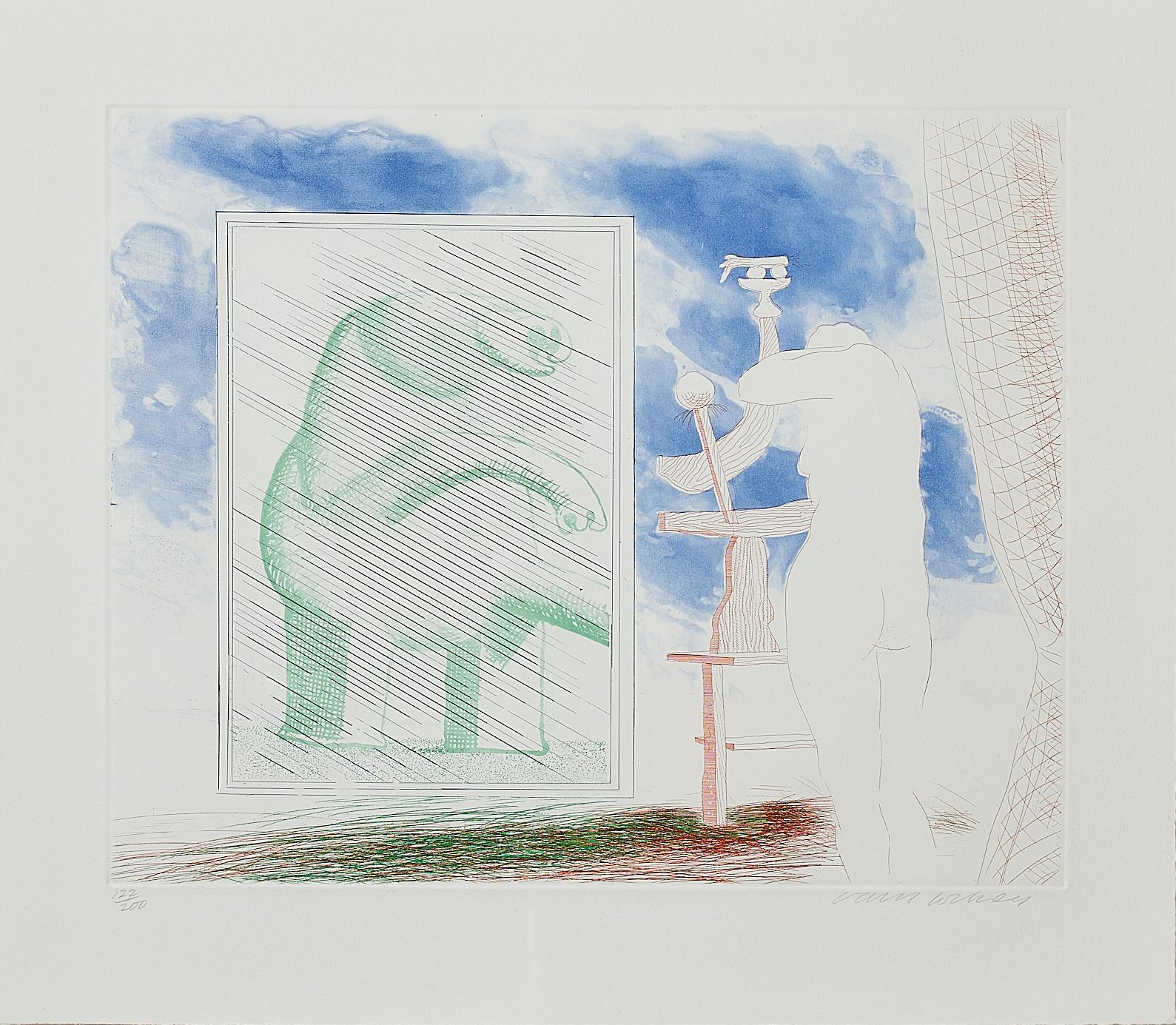 David Hockney - Pool Diver - Lithograph (Olympic Games Munich 1972) at ...