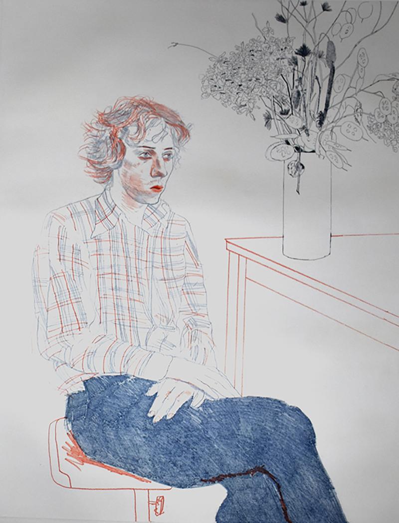 David Hockney - Celia in a Wicker Chair - David Hockney, Pop Art ...