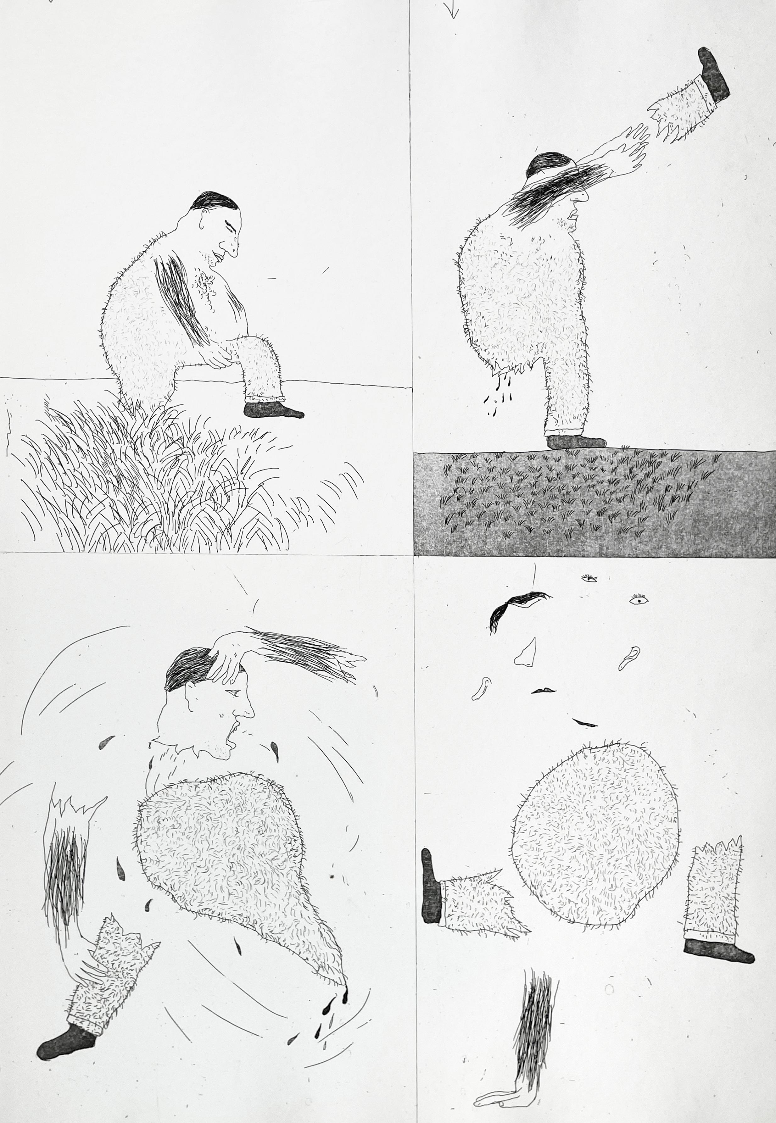 David Hockney - Pool Made with Paper and Blue Ink for Book of Paper ...