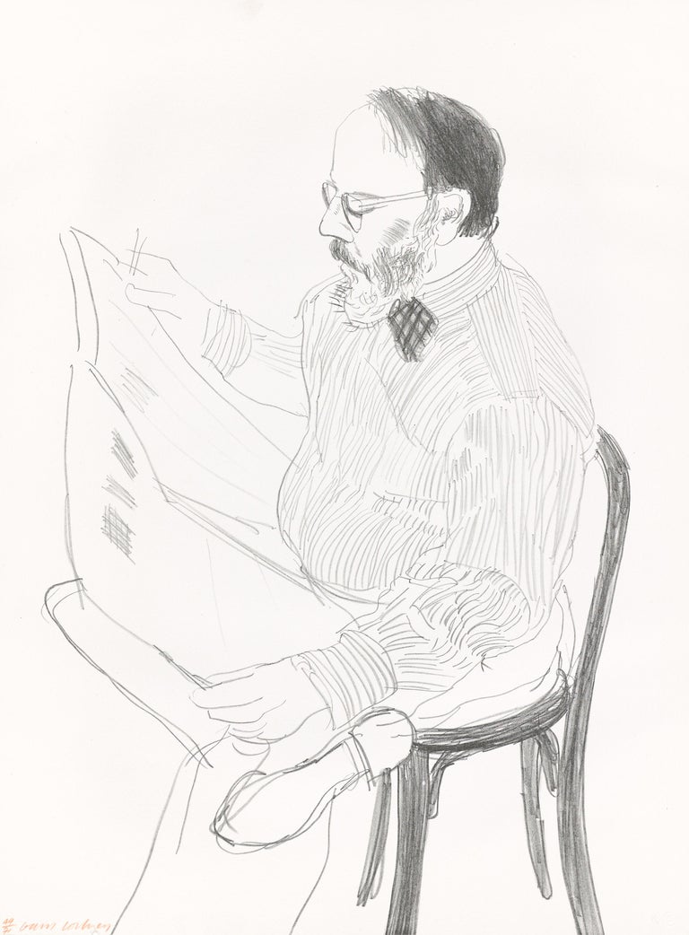 David Hockney – Henry liest die Zeitung im Angebot bei 1stDibs