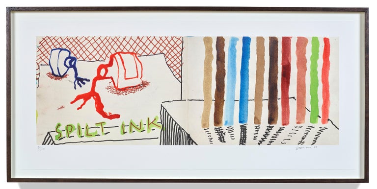 David Hockney - "Spilt Ink with Tests", Art Edition A, accompanied with ...