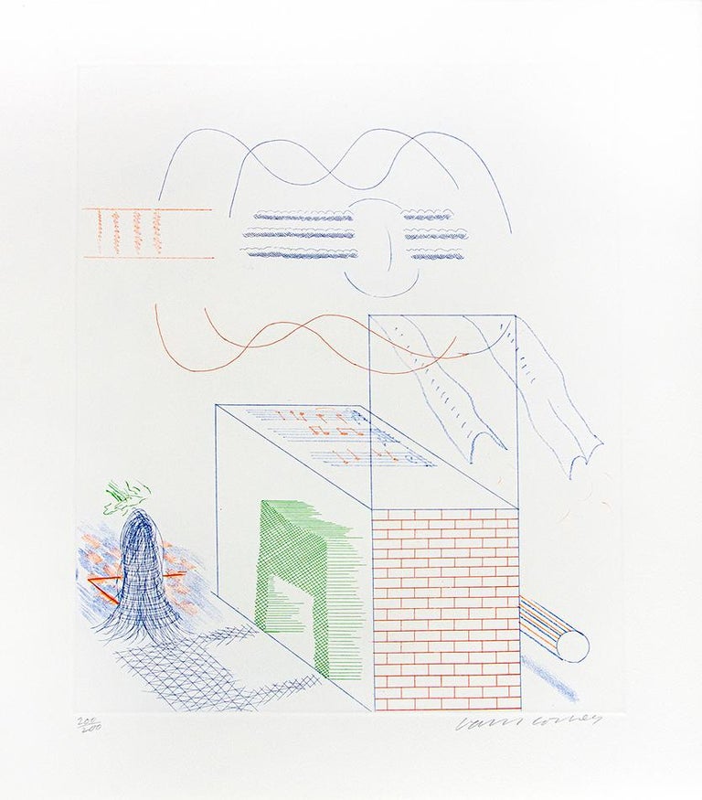 David Hockney - The Buzzing of Blue Guitar, from the 'Blue Guitar ...