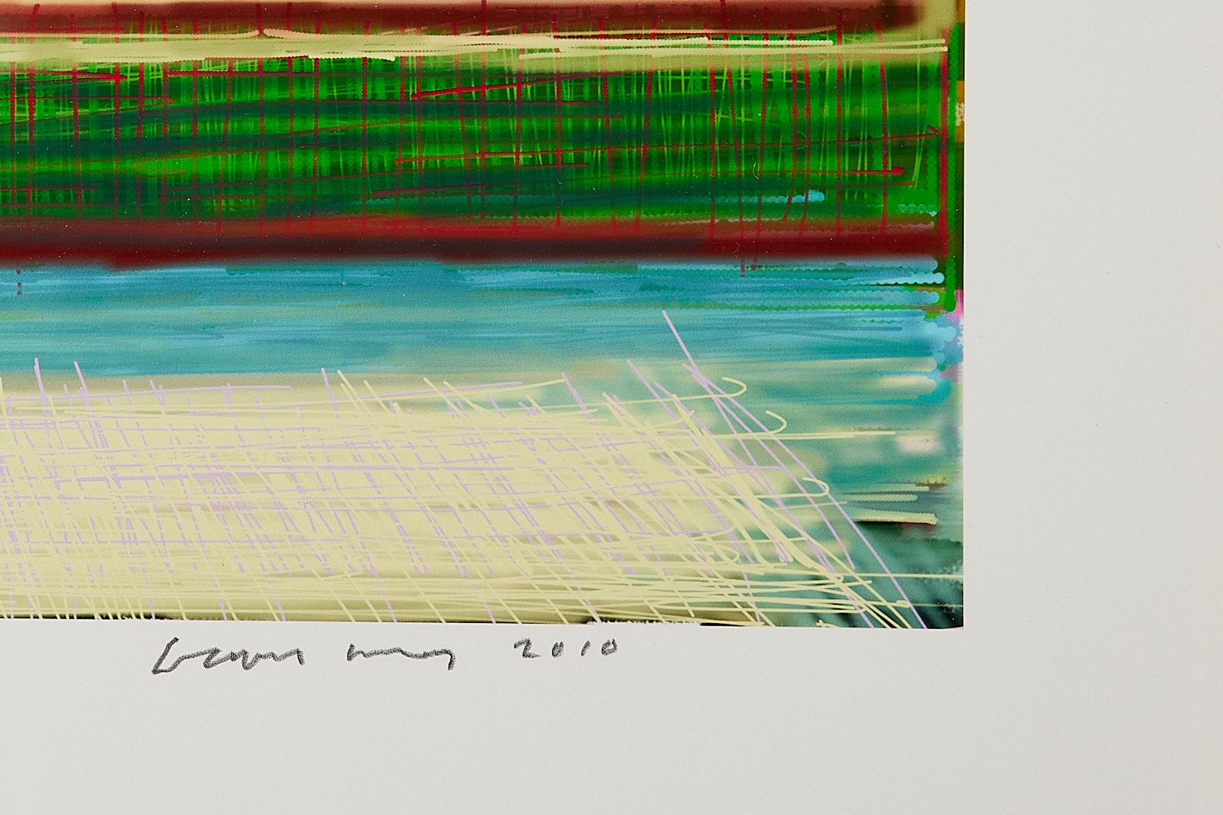 David Hockney - Untitled No.610 -- iPhone Drawing, Window, Winter, Snow ...