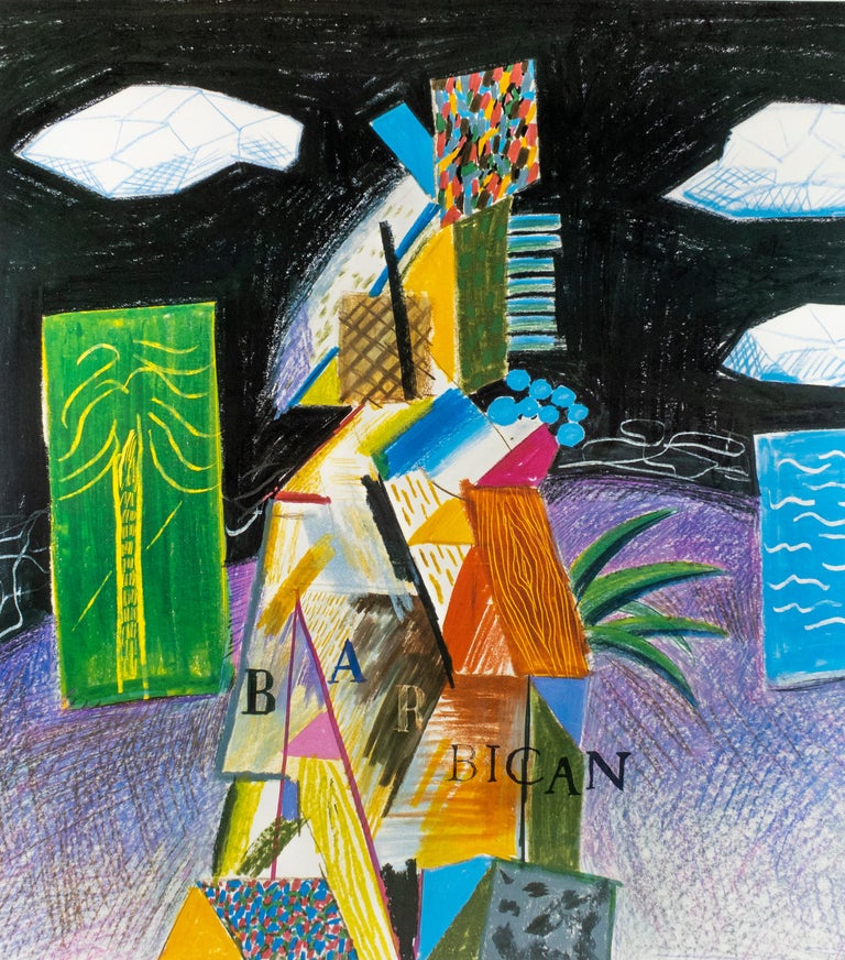 David Hockney - Vintage poster: Barbican Centre for the Arts London ...