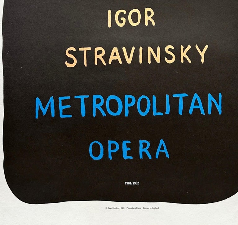 David Hockney’s Metropolitan Opera Stravinsky Poster For Sale at 1stDibs