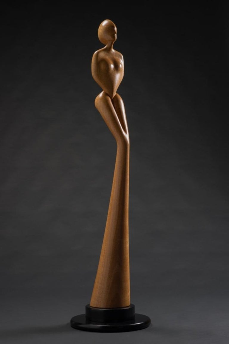 David Hostetler - David Hostetler Carved Lacewood Sculpture Beige ...