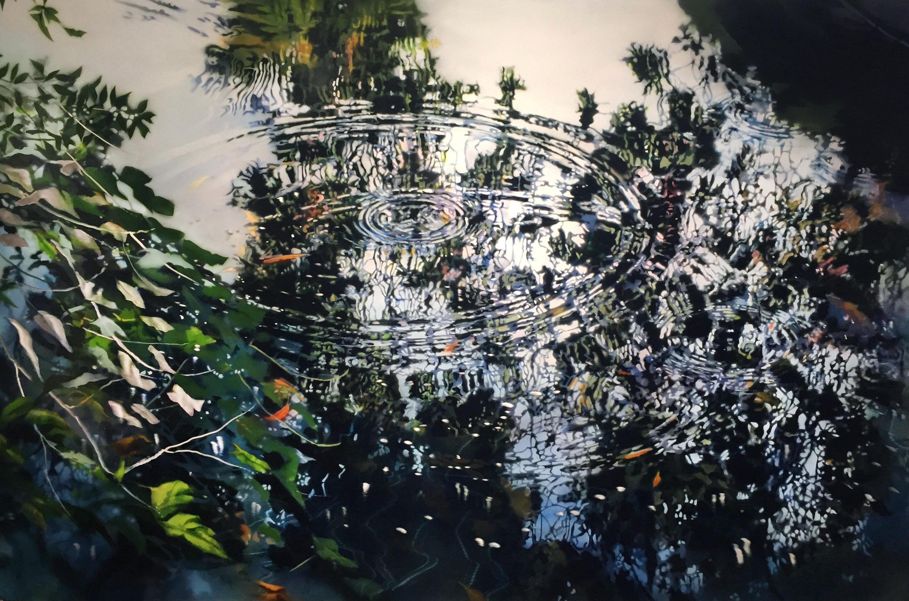 David Kessler - Ponds Edge Through Blossom Veil at 1stDibs